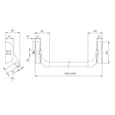 PANIC BAR MECHANISM-HAZARD EXIT SINGLE LEAF ISEO FAST PUSH IDEA BASE ...