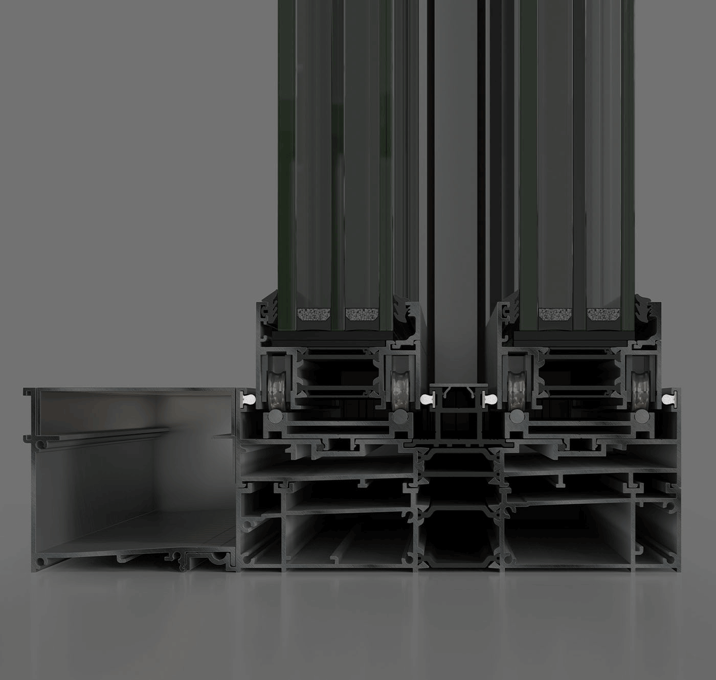 Elvial MINIMAL LOOK SL68 AI² Sliding Door System • Fecara
