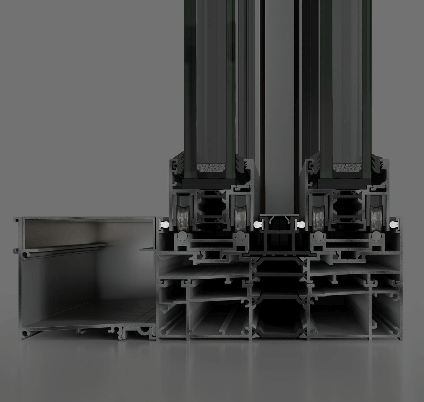 Elvial MINIMAL LOOK SL52 HI² Sliding Door System • Fecara